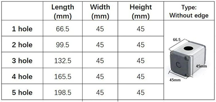 aluminum push button control box , push button enclosure 22mm , push ...